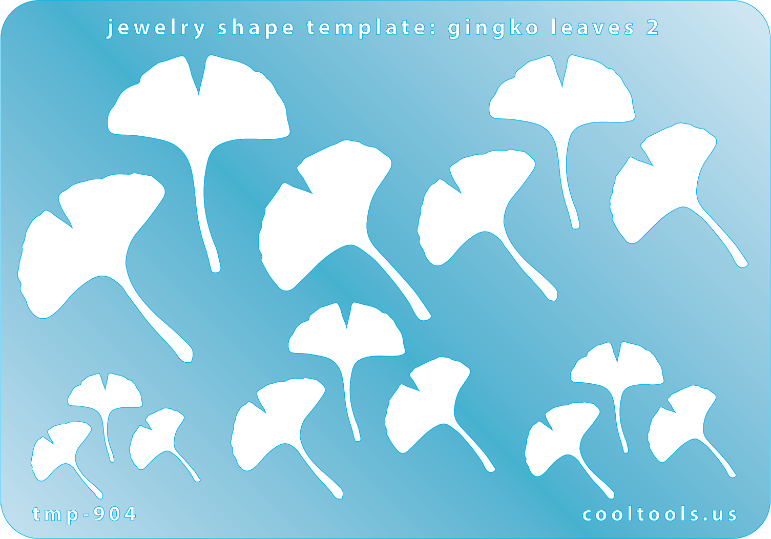 Jewelry Shape Template - Gingko Leaves 2