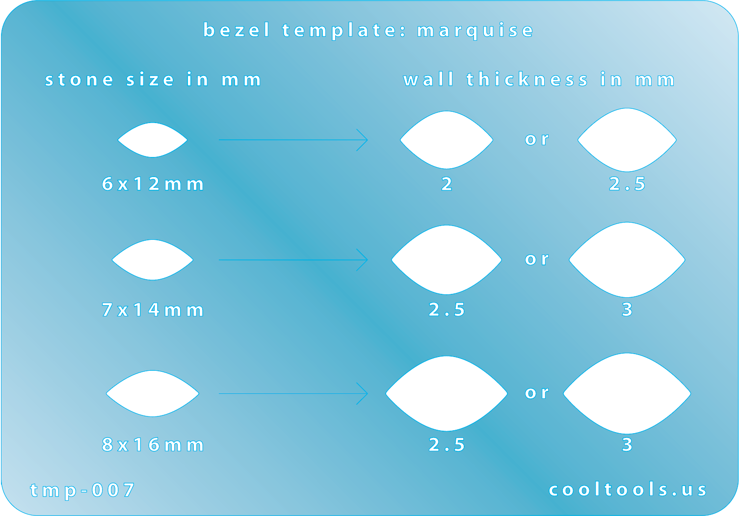 Bezel Template - Marquise