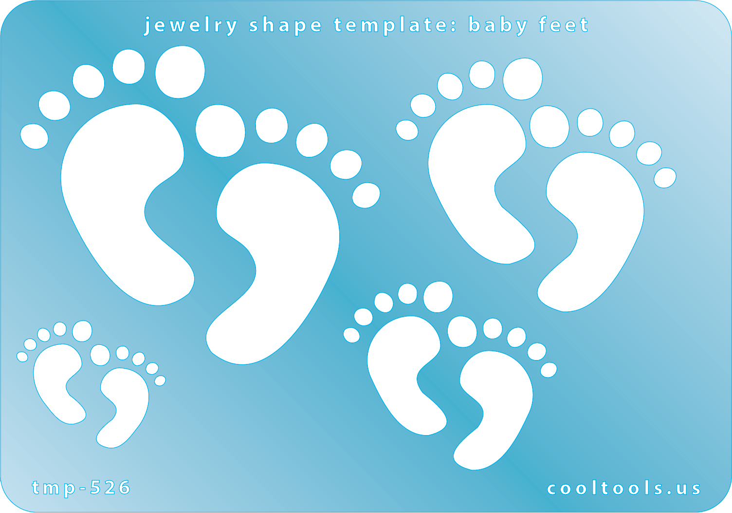 Jewelry Shape Template - Baby Feet