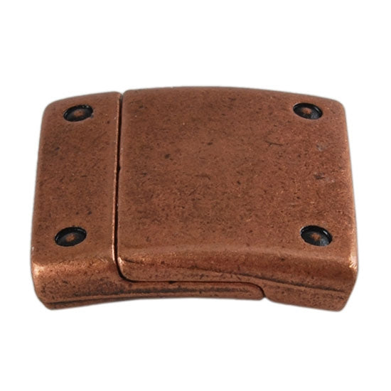 Antique Copper Plate Magnetic Leather Clasp - Rivet 20mm - 1 Set – Cool ...