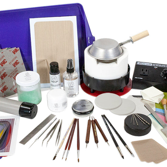 Deluxe Metal Clay Starter Tool Kit with UltraLite Studio Kiln – Cool Tools