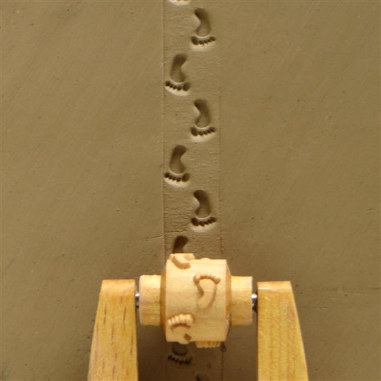 Wooden Mini Roller - Footprints 10mm